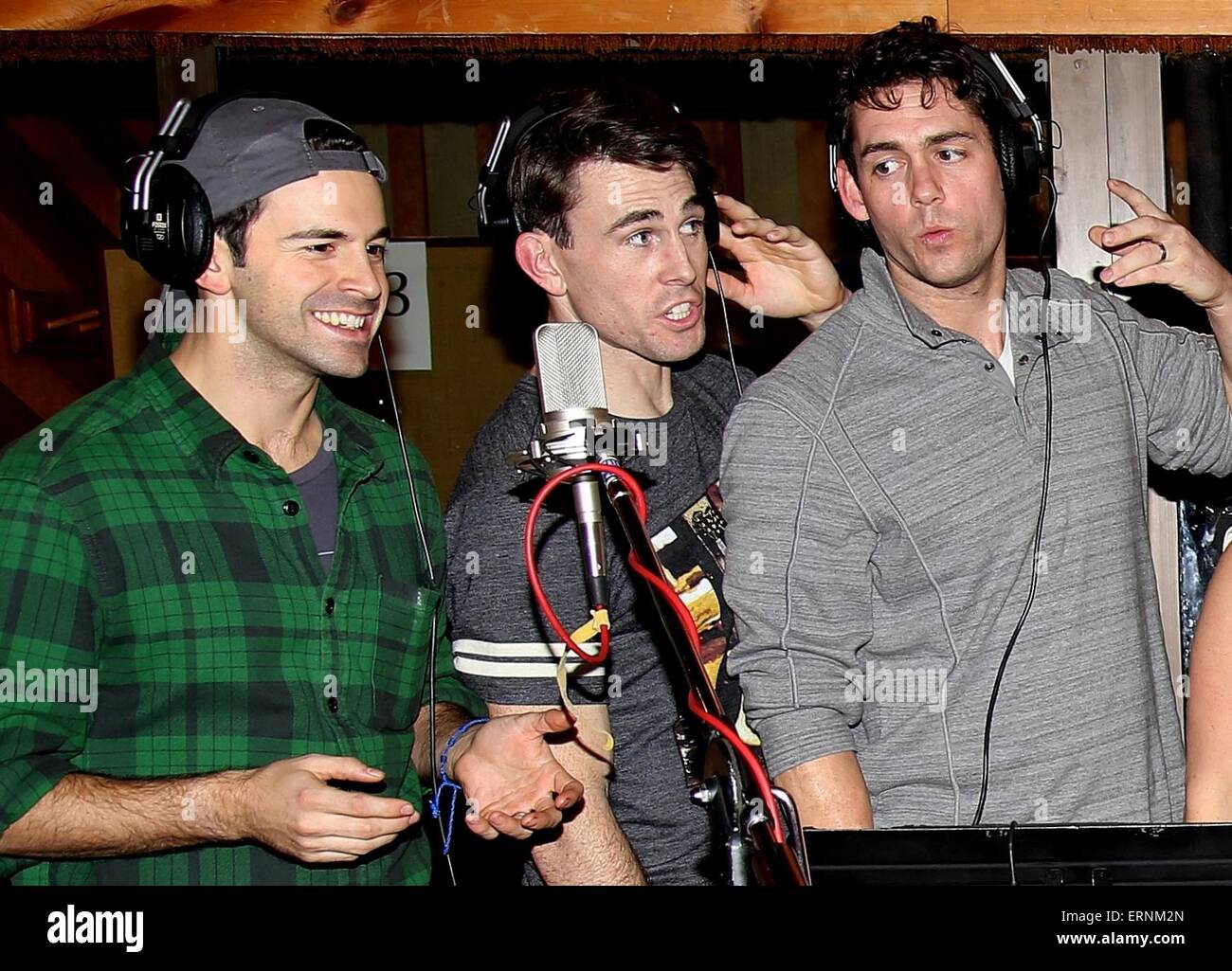 The recording session for the Broadway revival of Side Show, held at ...