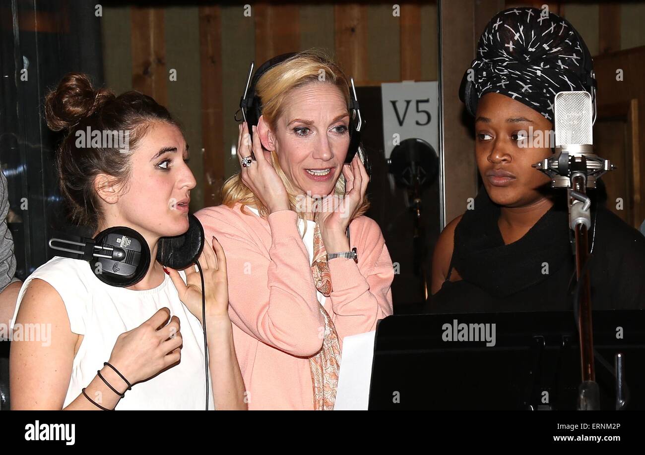 The recording session for the Broadway revival of Side Show, held at ...