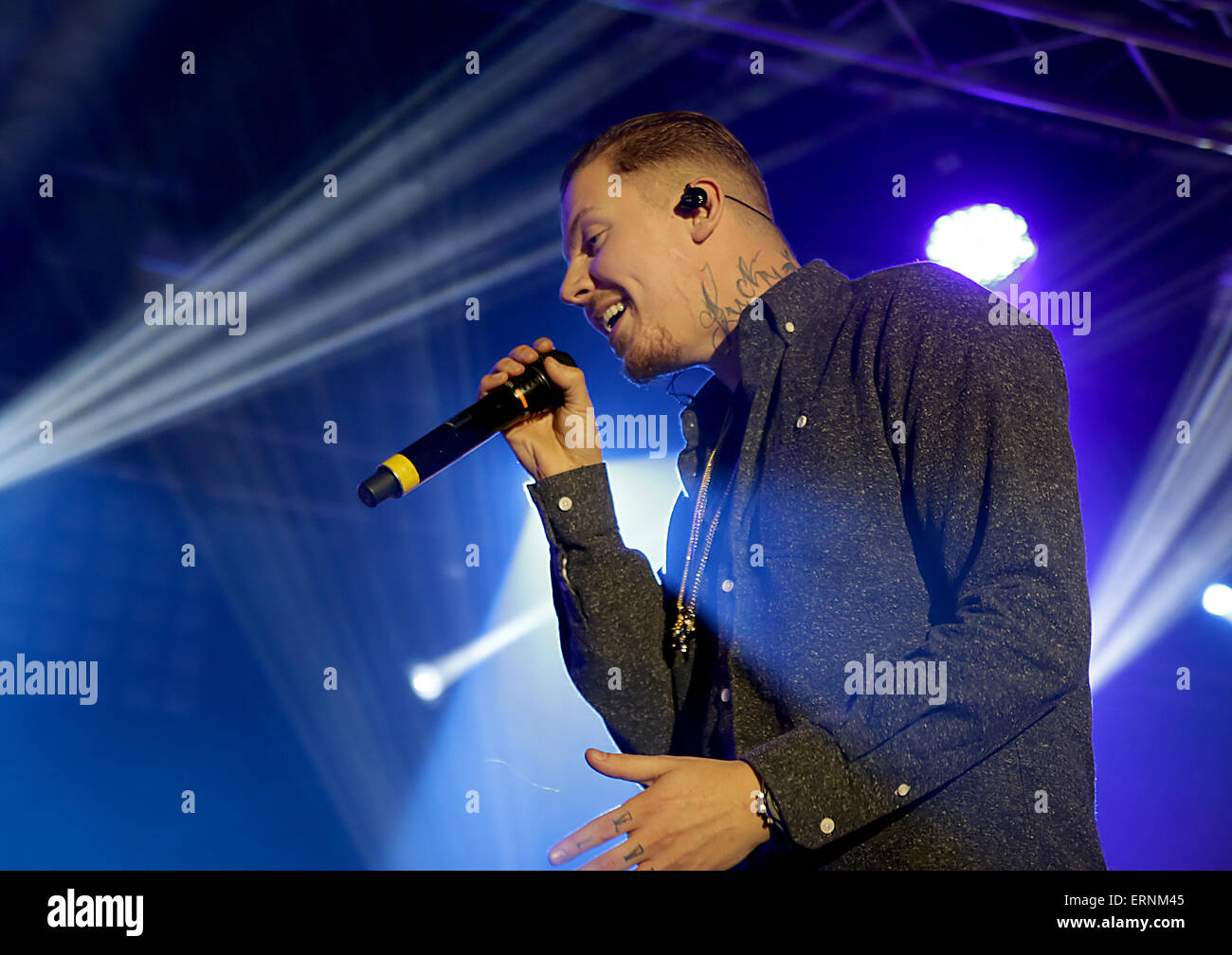 Professor Green performing live on stage at Liverpool O2 Academy ...