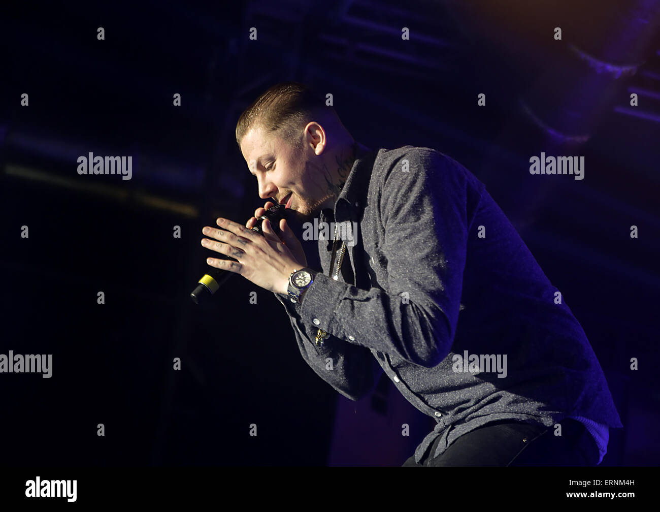 Professor Green performing live on stage at Liverpool O2 Academy ...