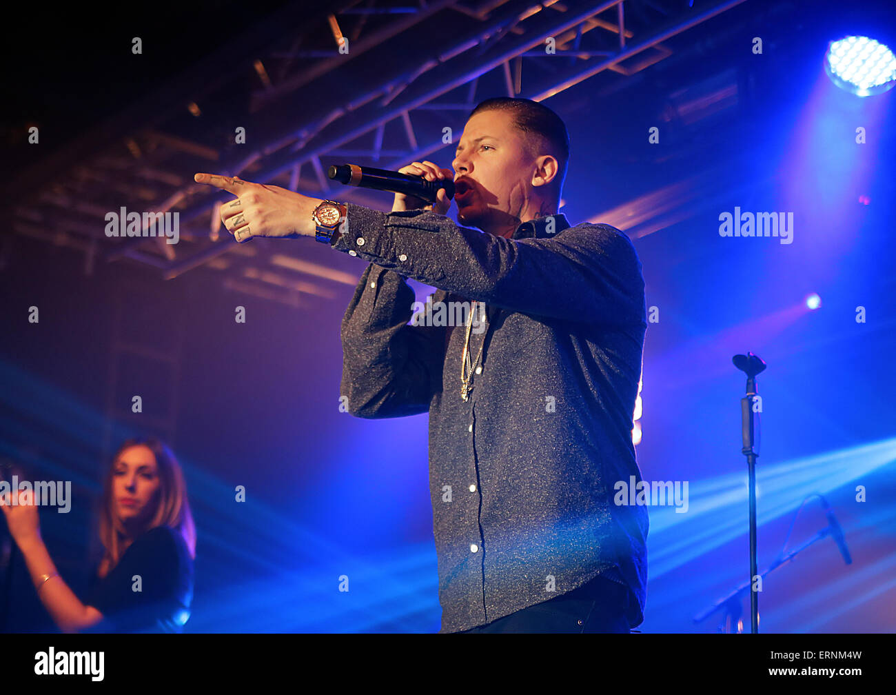 Professor Green performing live on stage at Liverpool O2 Academy ...