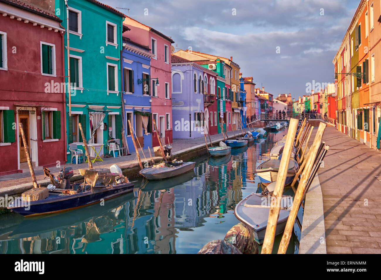 Colorful houses of Burano in the Venetian lagoon Stock Photo - Alamy