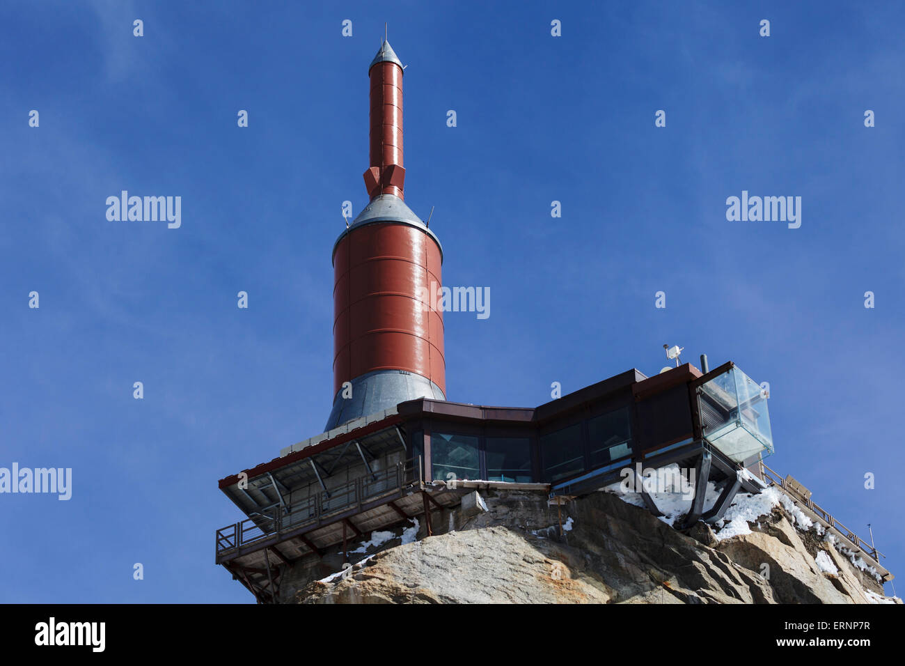 Aiguille du Midi summit with 'Step into the Void' glass installation ...