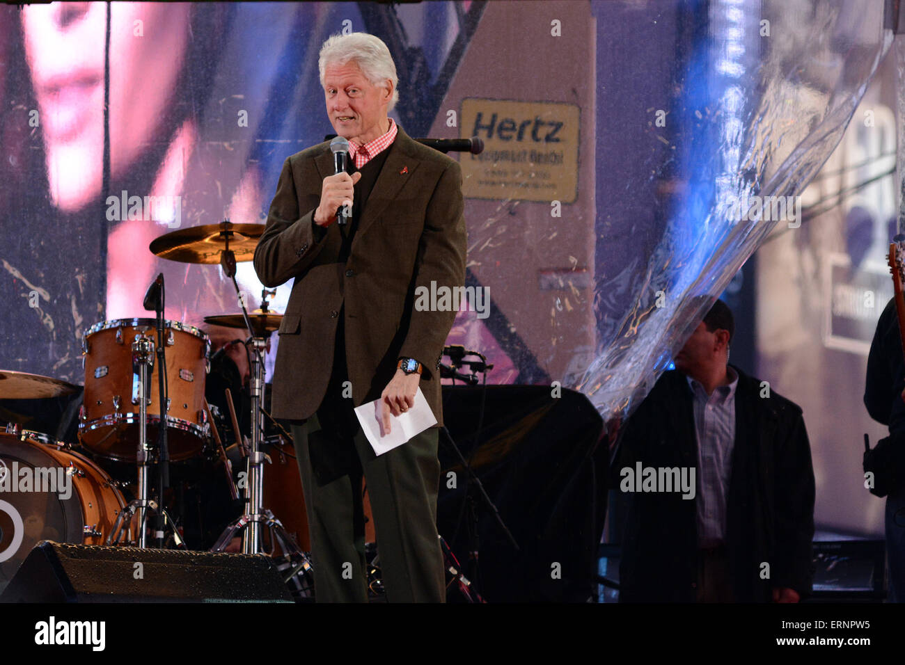 World AIDS Day 2014 Concert at Times Square Featuring: Bill Clinton ...