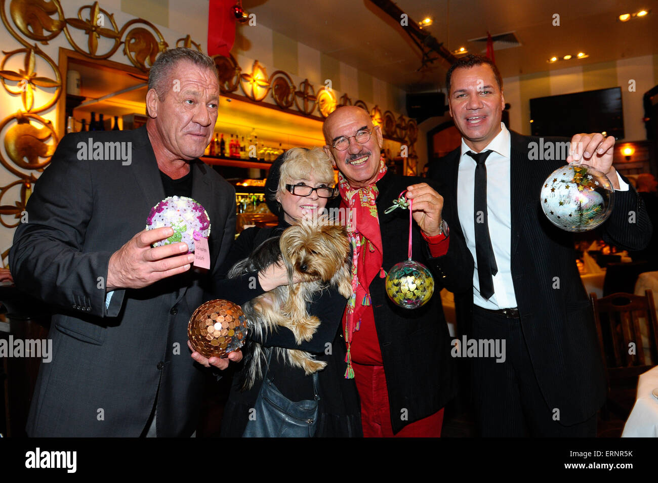 Charity auction sale of handmade baubles at Bachmaier Hofbraeuhaus ...