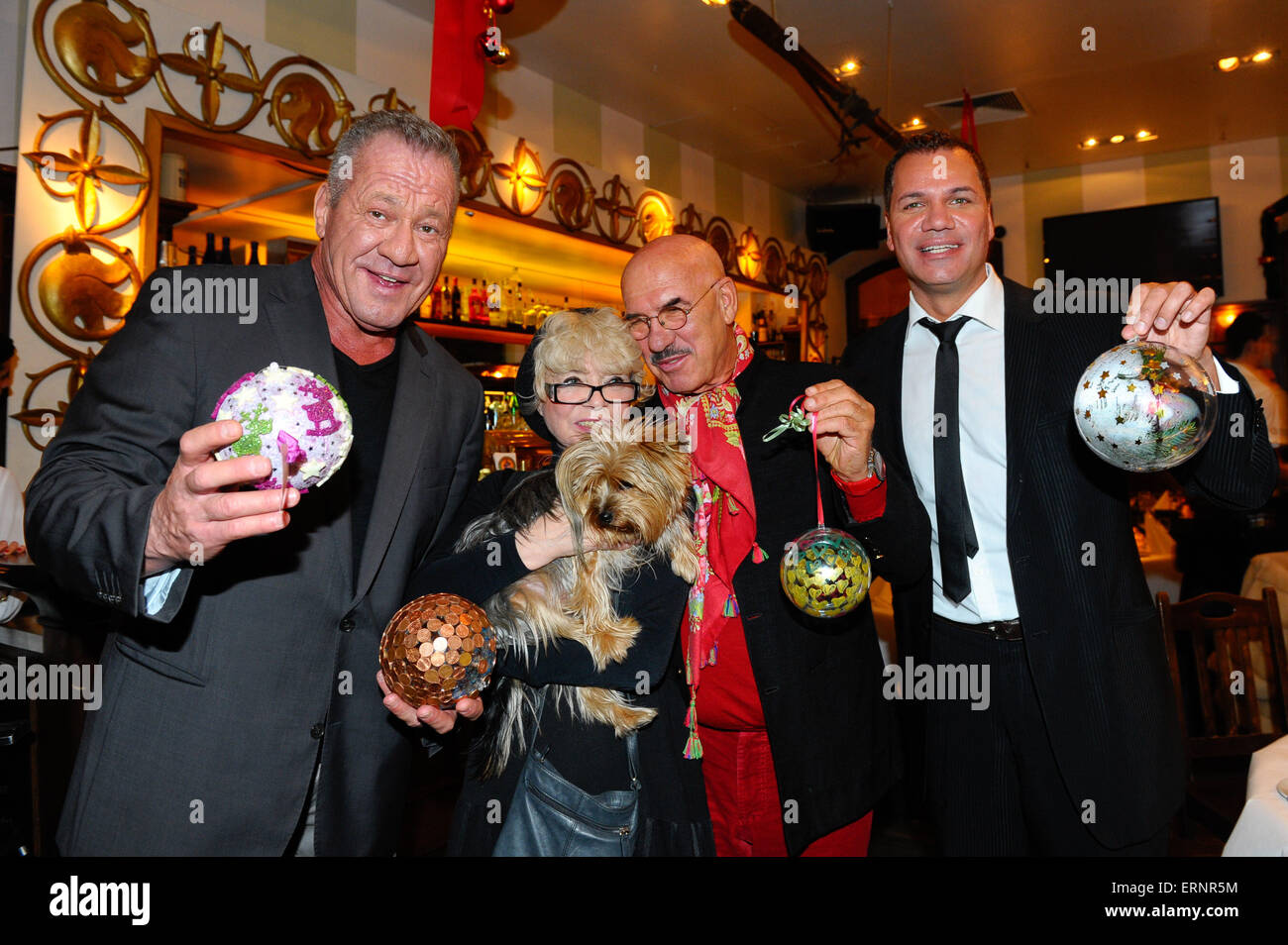 Charity auction sale of handmade baubles at Bachmaier Hofbraeuhaus ...