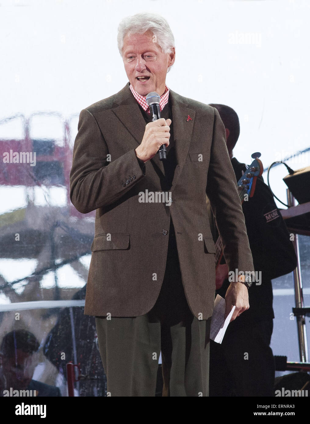 World Aids Day Concert in Times Square Featuring: Bill Clinton Where ...