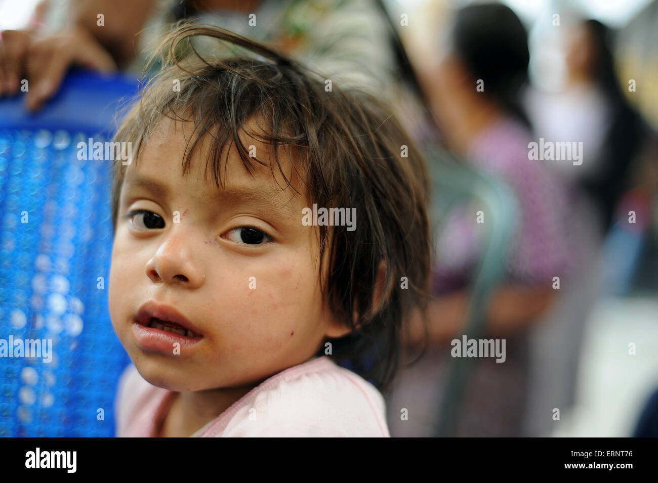 Maya indigenous girl in Panajachel, Guatemala Stock Photo - Alamy