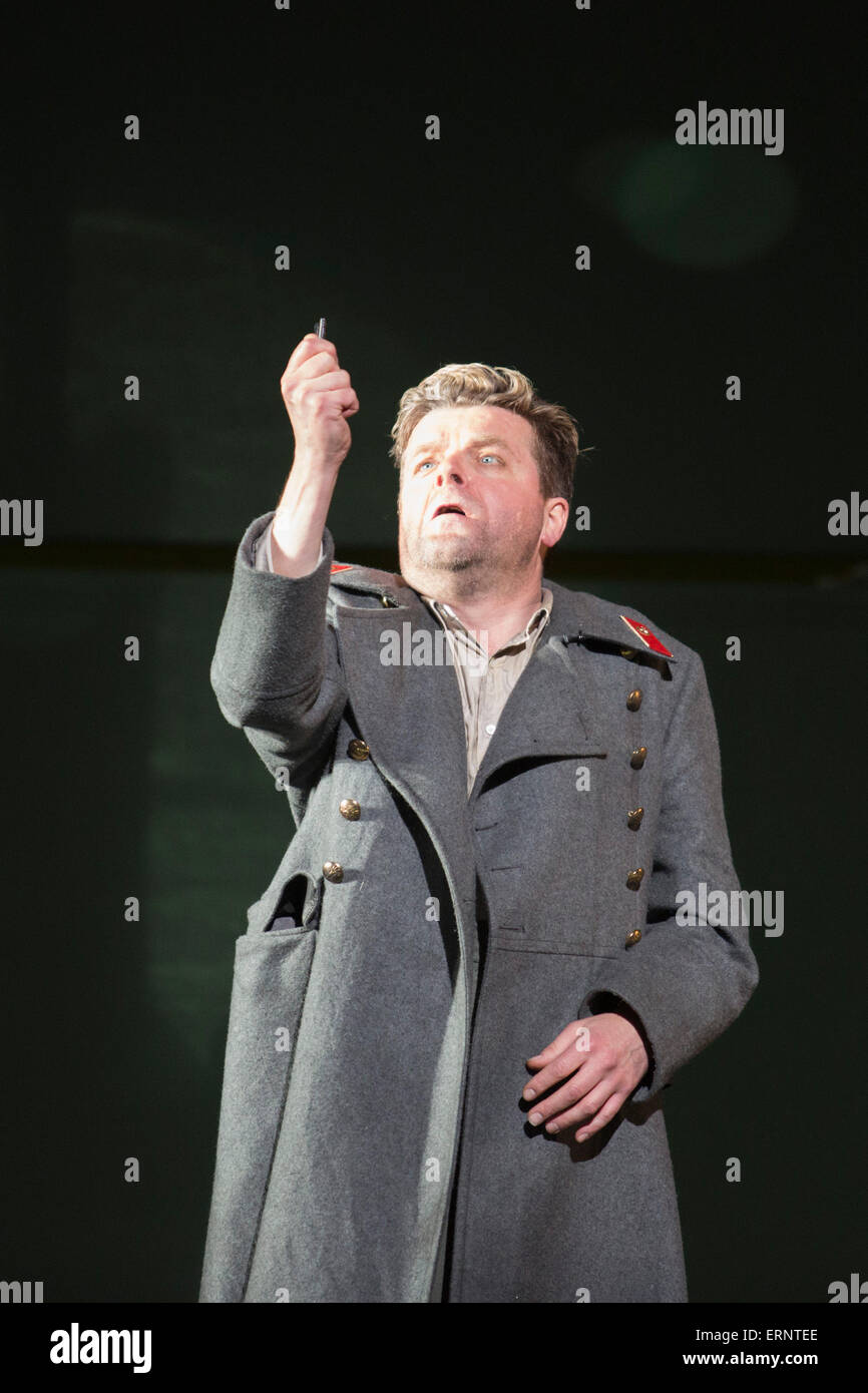 London, UK. 3 June 2015. Pictured: Peter Hoare as Hermann. Dress ...