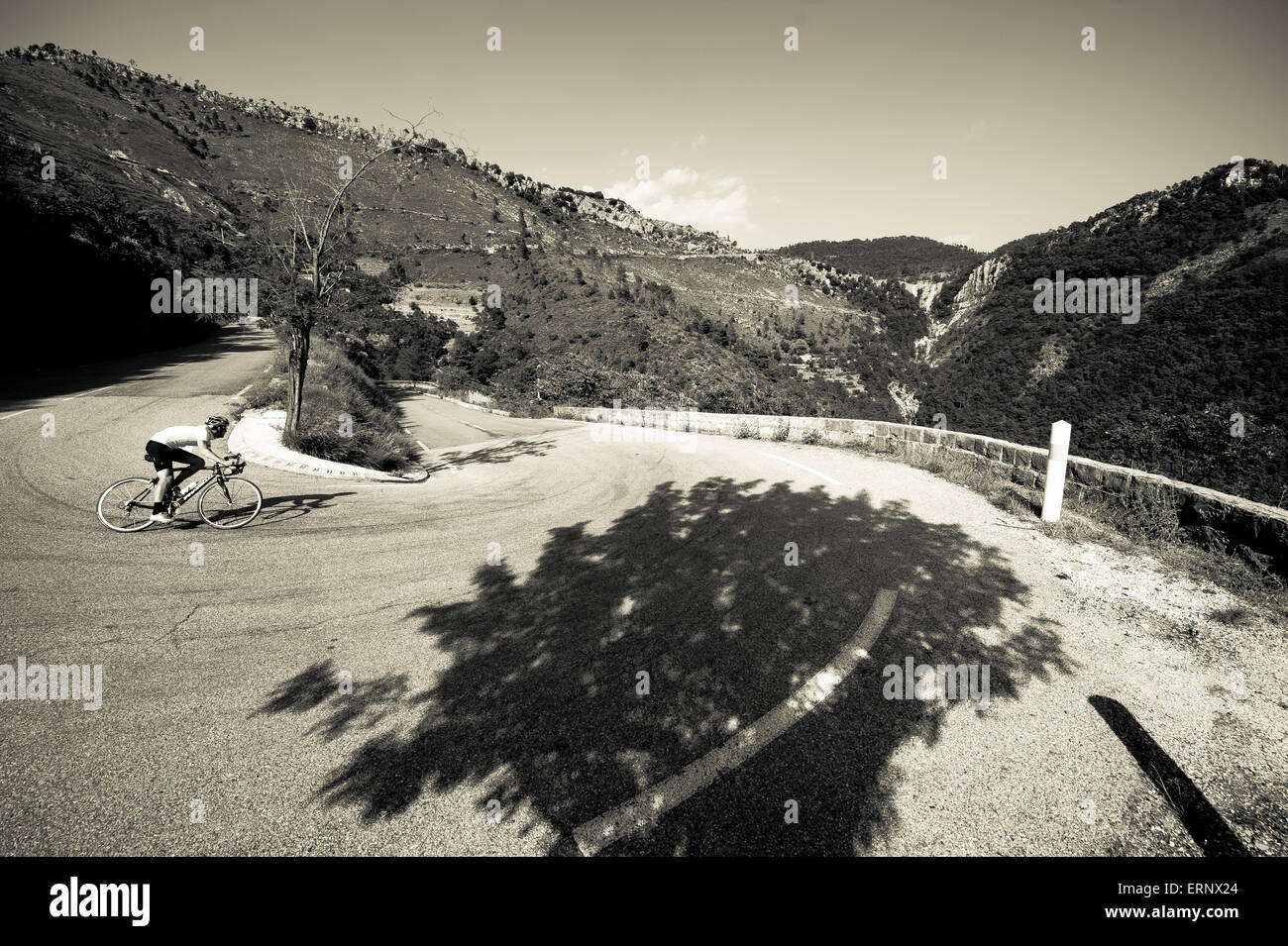 The Col du Braus just outside Nice in France is a classic bike rider's ...