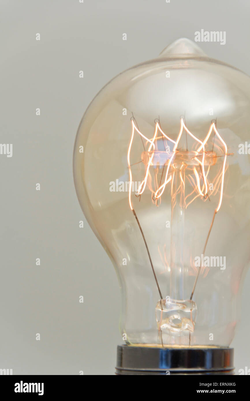 Decorative antique edison style filament light bulb Stock Photo - Alamy