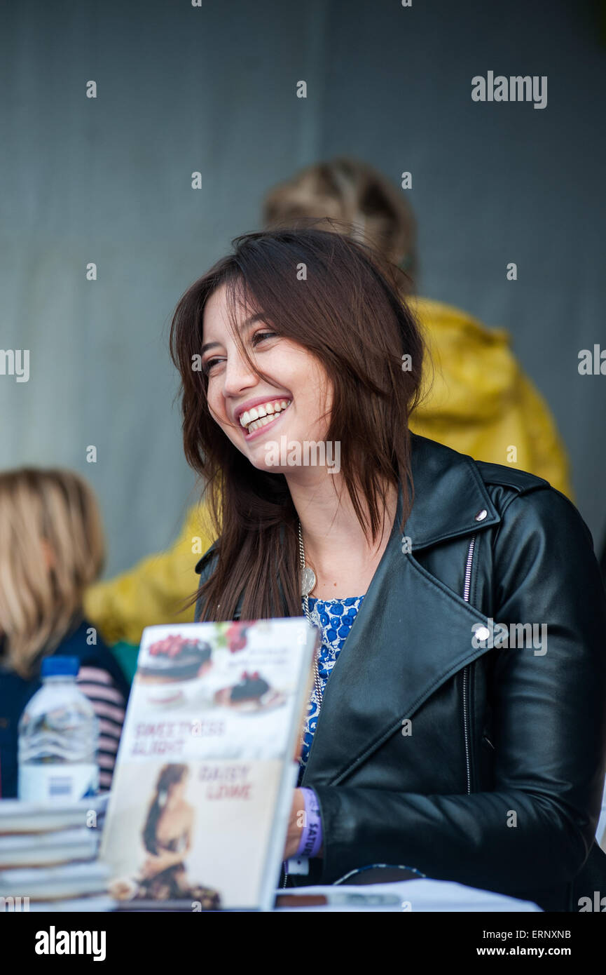 Daisy Lowe, fashion model, promoting her cookbook at the Big Feastival ...