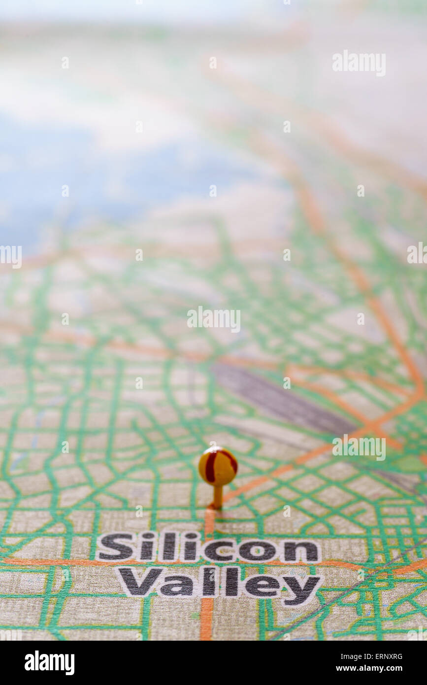 Map of Silicon Valley Stock Photo - Alamy