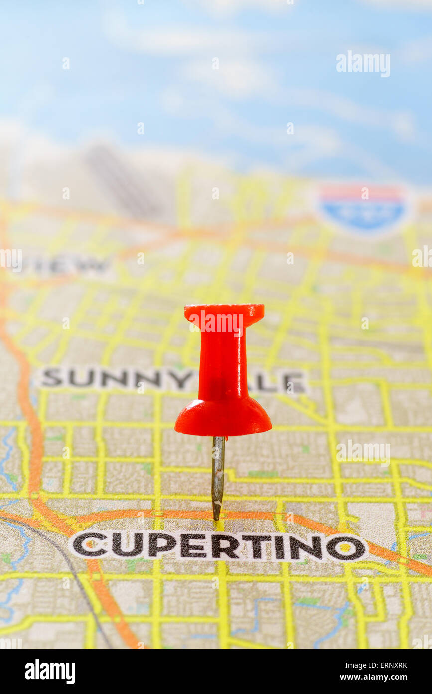 Map of Silicon Valley Stock Photo - Alamy