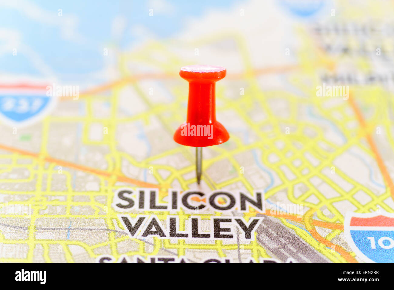 Map of Silicon Valley Stock Photo - Alamy