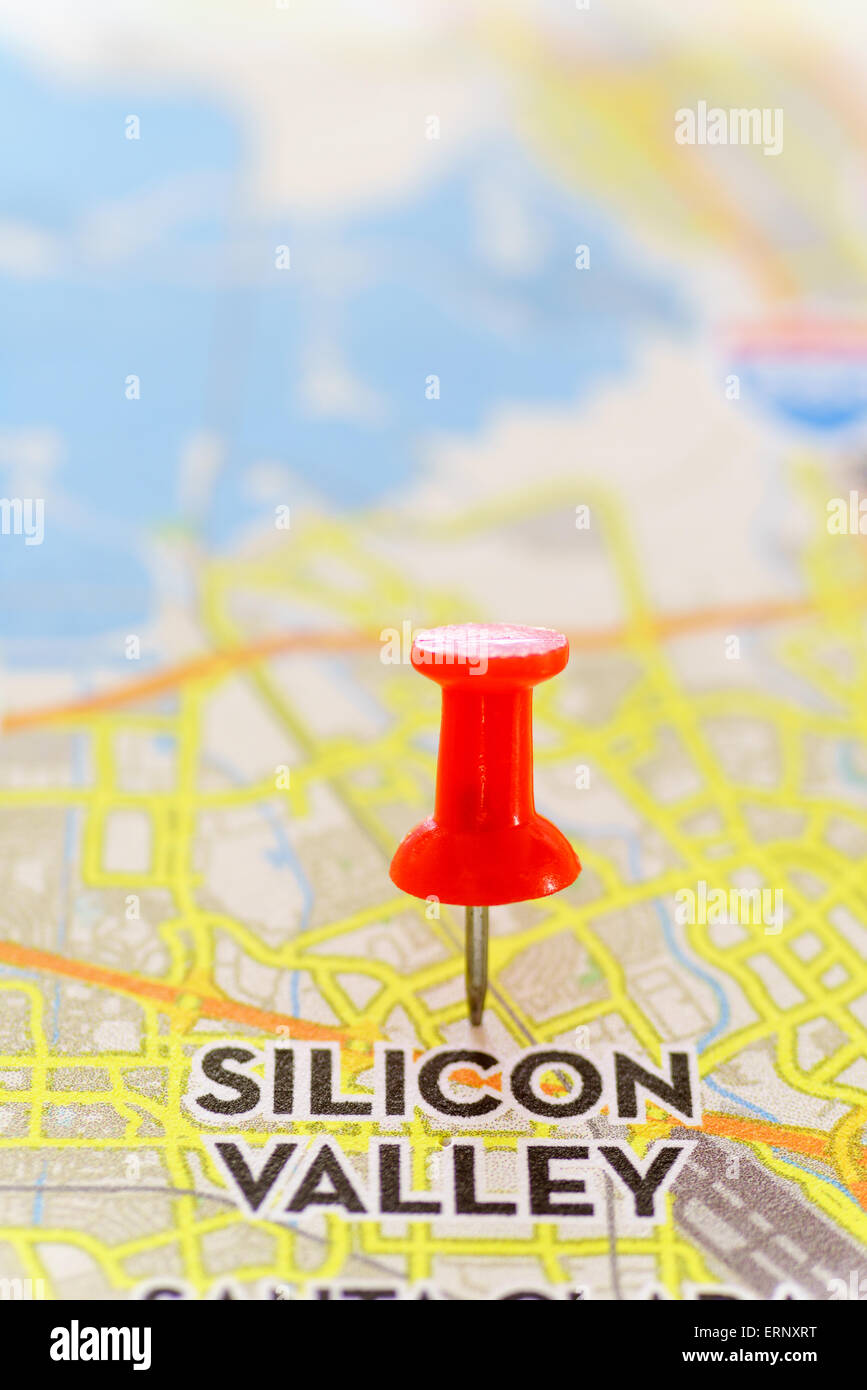 Map of Silicon Valley Stock Photo - Alamy