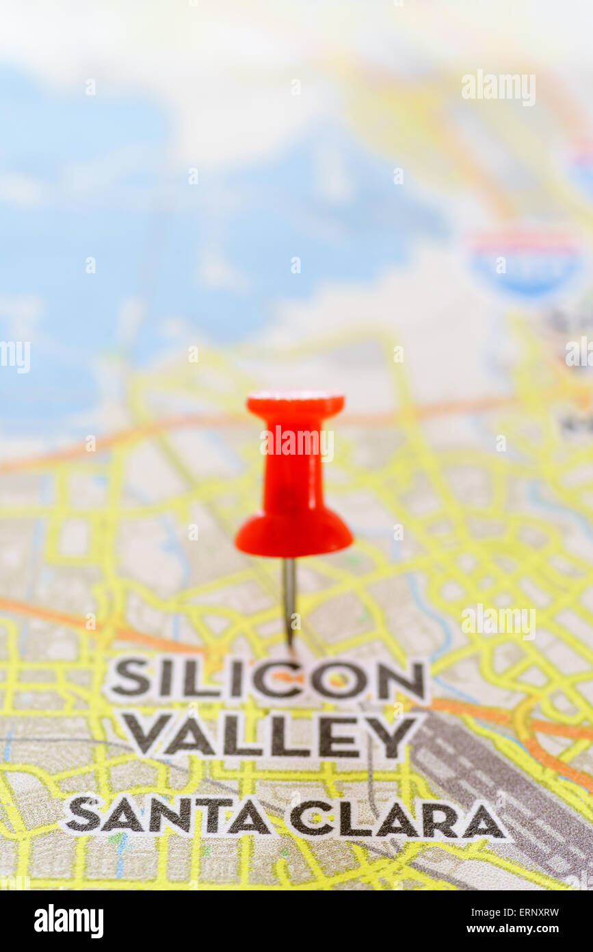 Map of Silicon Valley Stock Photo - Alamy