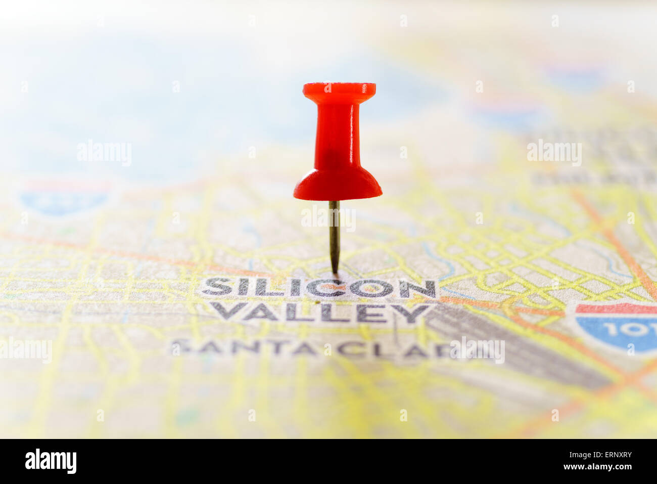 Map of Silicon Valley Stock Photo - Alamy