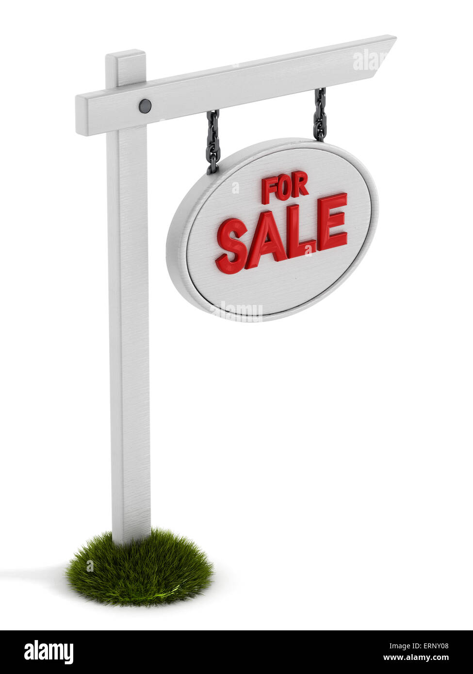 For sale sign isolated on white background Stock Photo - Alamy