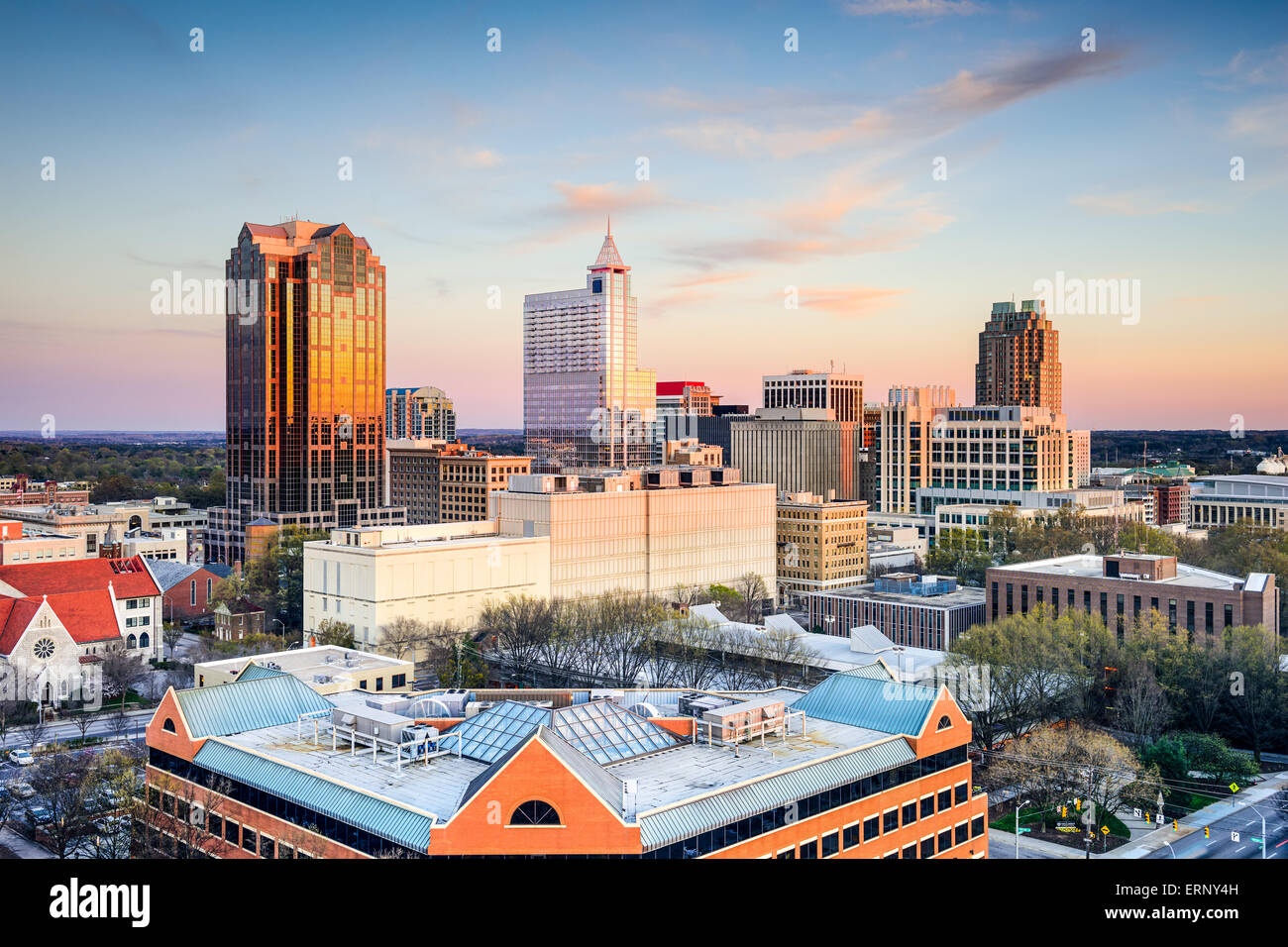 Raleigh, North Carolina, USA downtown city skyline Stock Photo - Alamy