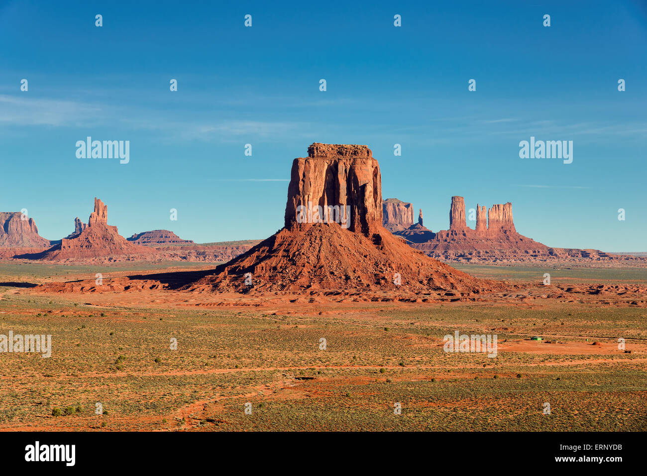 Monument Valley West and East Mittens Butte Utah National Park Stock ...