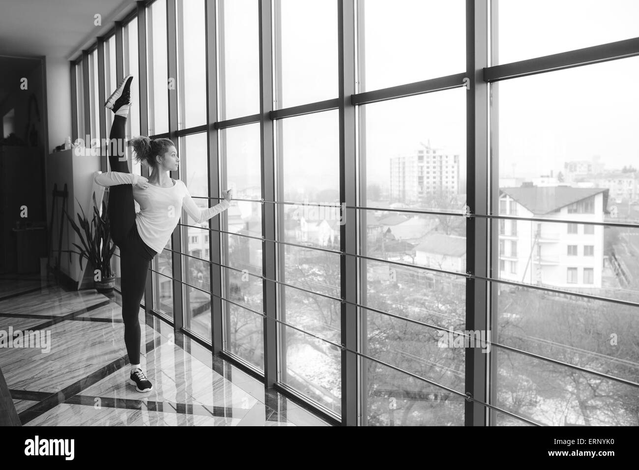 Super stretch Black and White Stock Photos & Images - Alamy