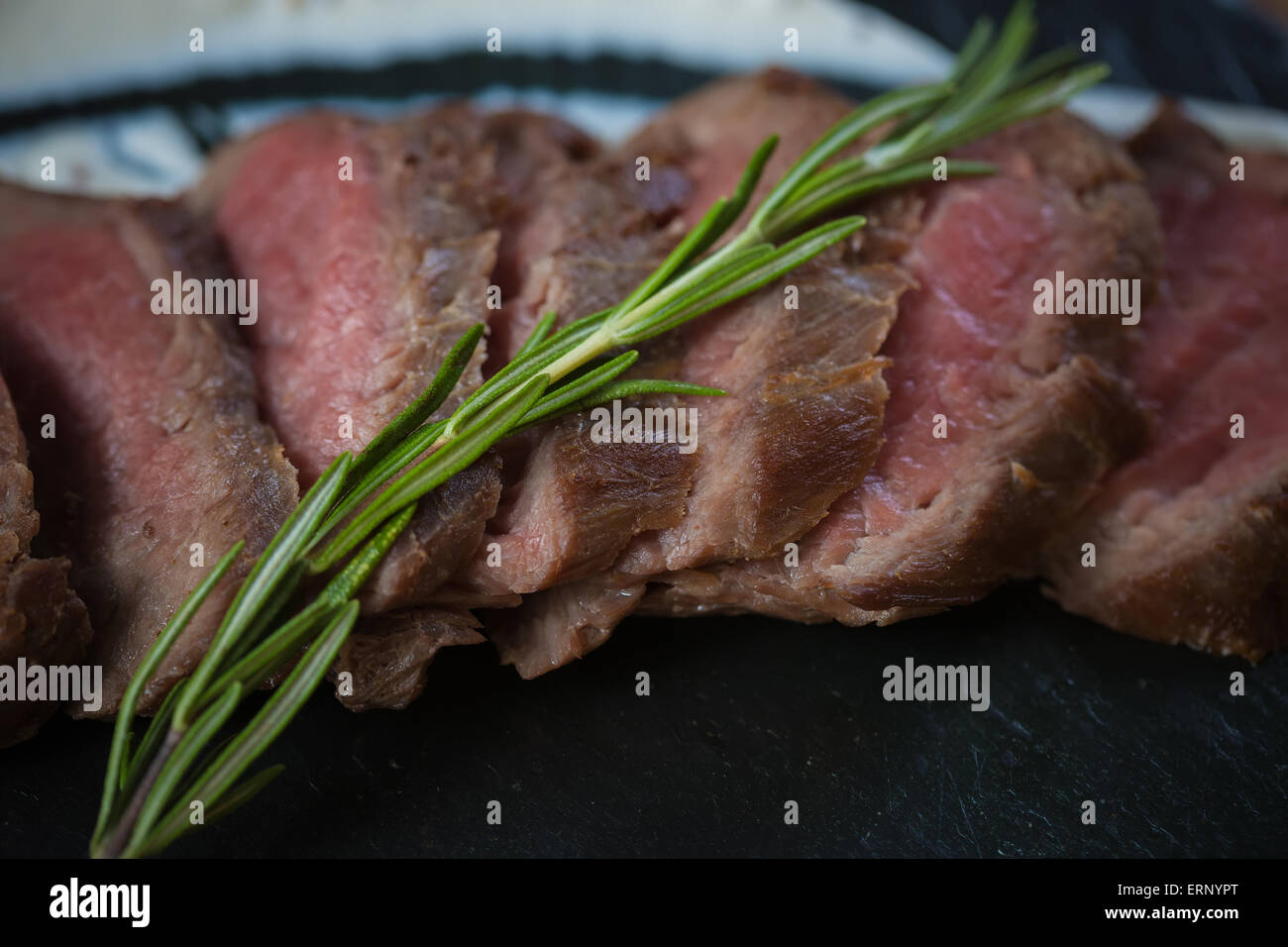 Medium Rare Cooked Beef Roast Stock Photo - Alamy