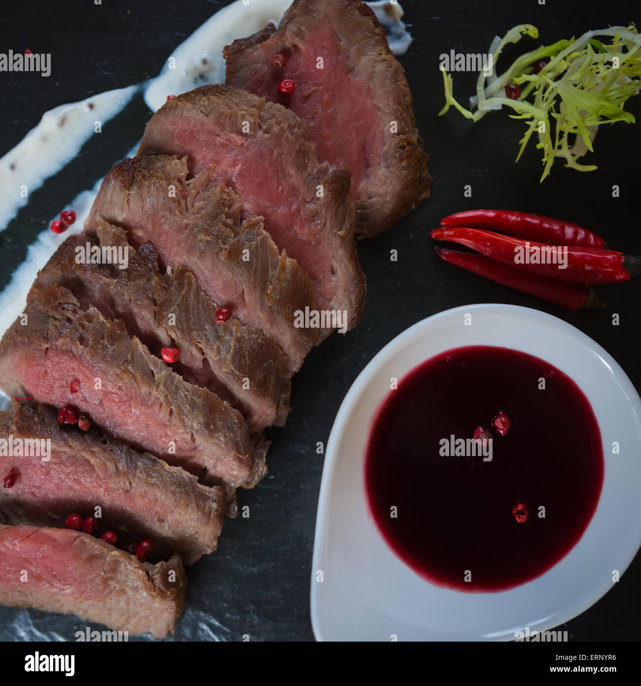 Medium Rare Cooked Beef Roast Stock Photo - Alamy