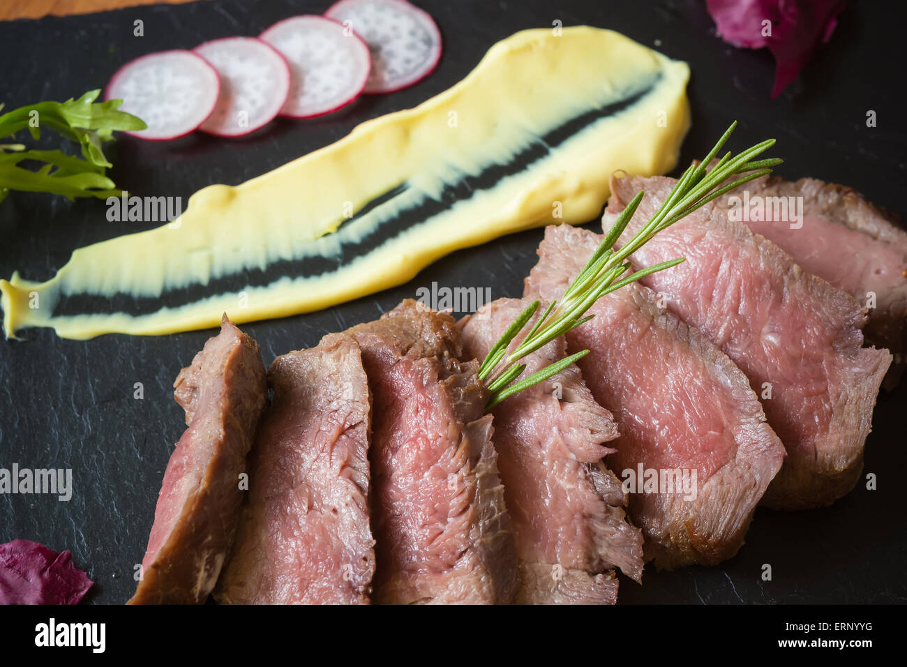 Medium Rare Cooked Beef Roast Stock Photo - Alamy
