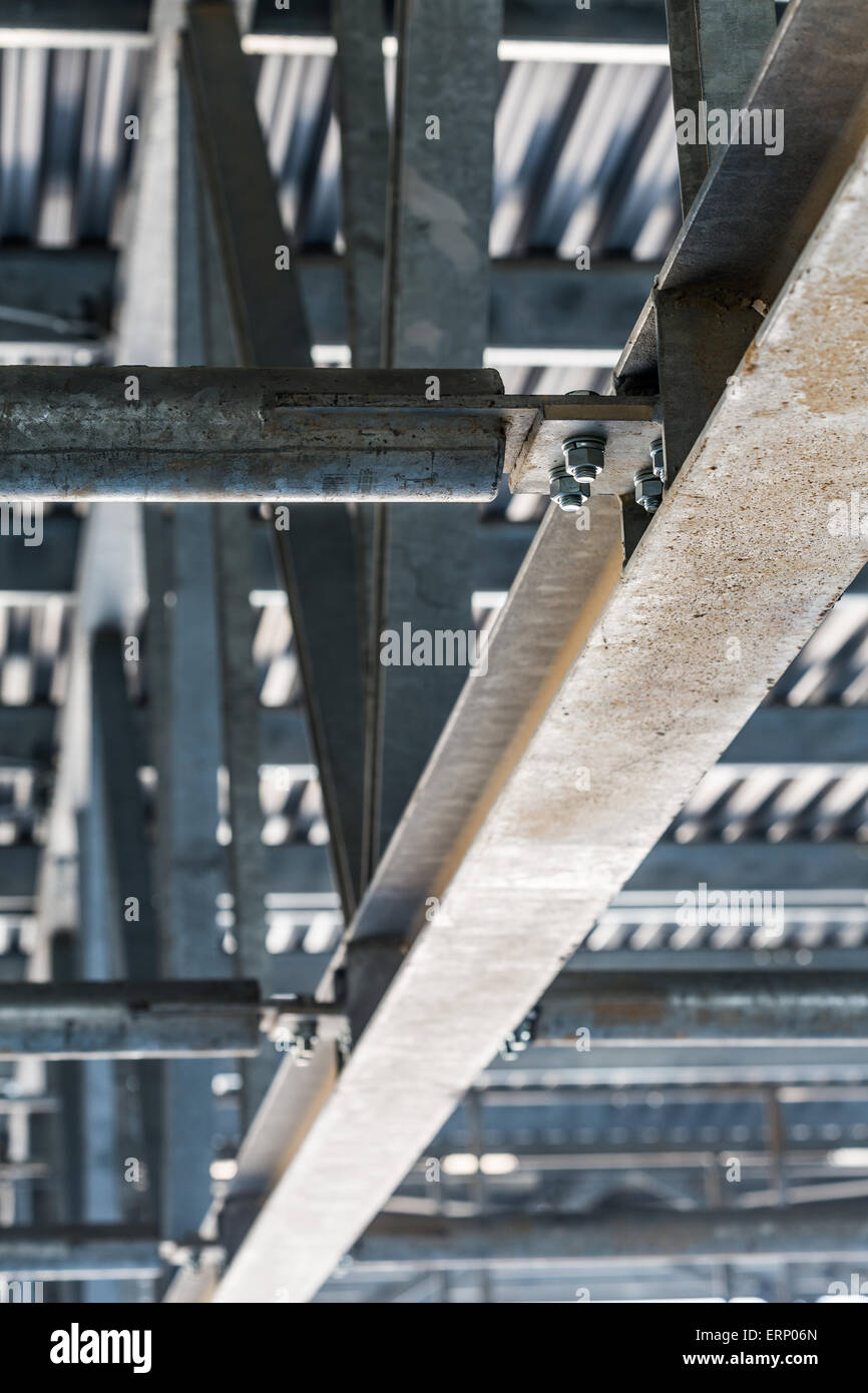 steel structure closeup on the construction site Stock Photo - Alamy