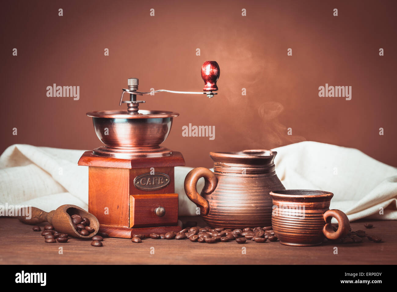 Coffee still life Stock Photo - Alamy
