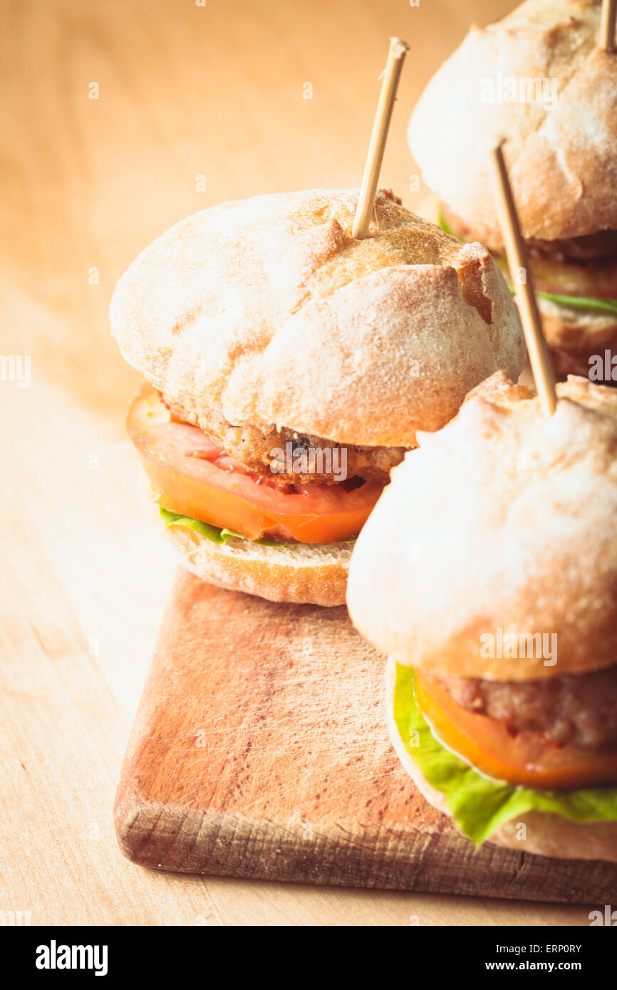 Homemade mini beef burgers hi-res stock photography and images - Alamy