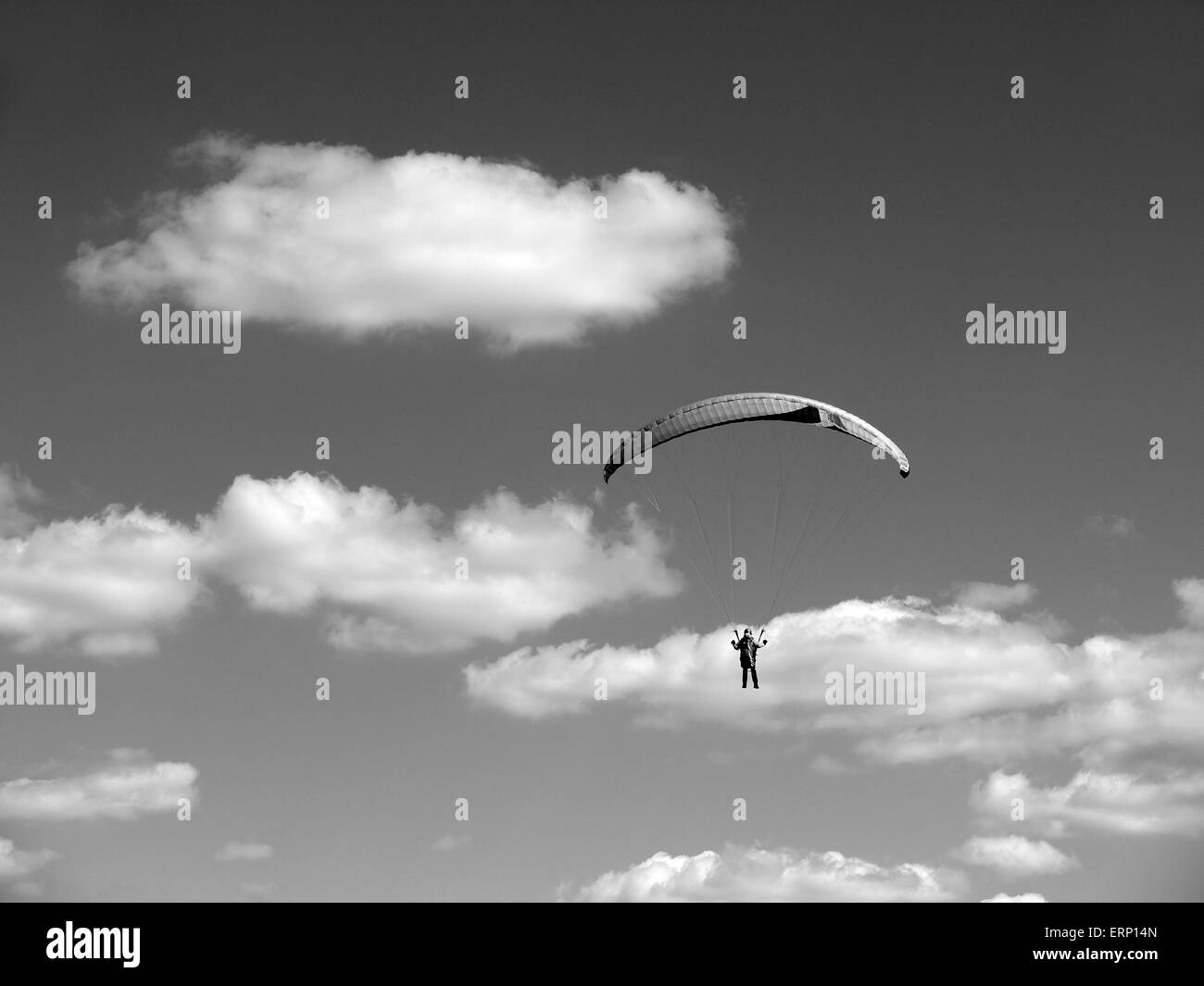 Paraglider Black and White Stock Photos & Images - Alamy