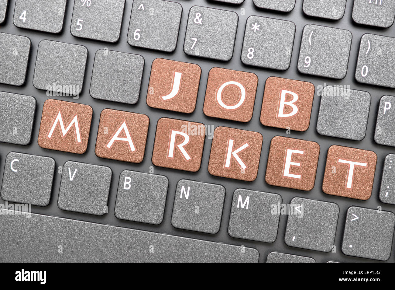 Job market key on keyboard Stock Photo - Alamy