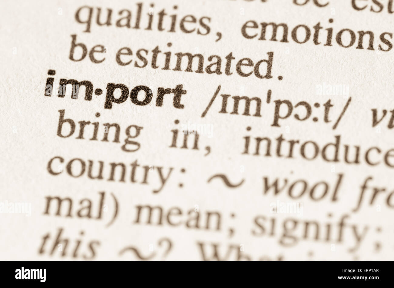 Import word hi-res stock photography and images - Alamy