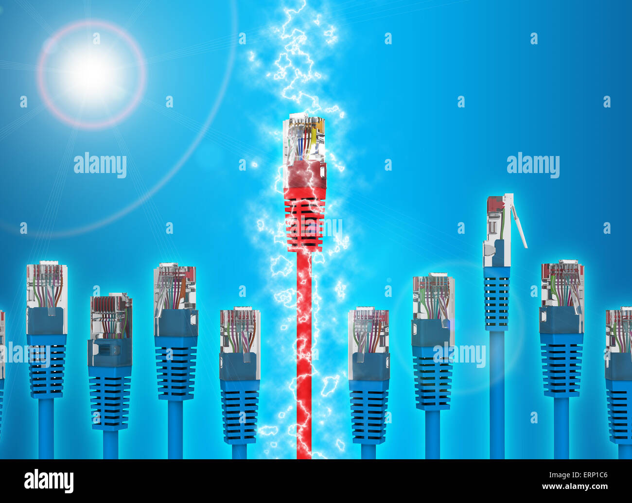 Set of computer cables Stock Photo - Alamy