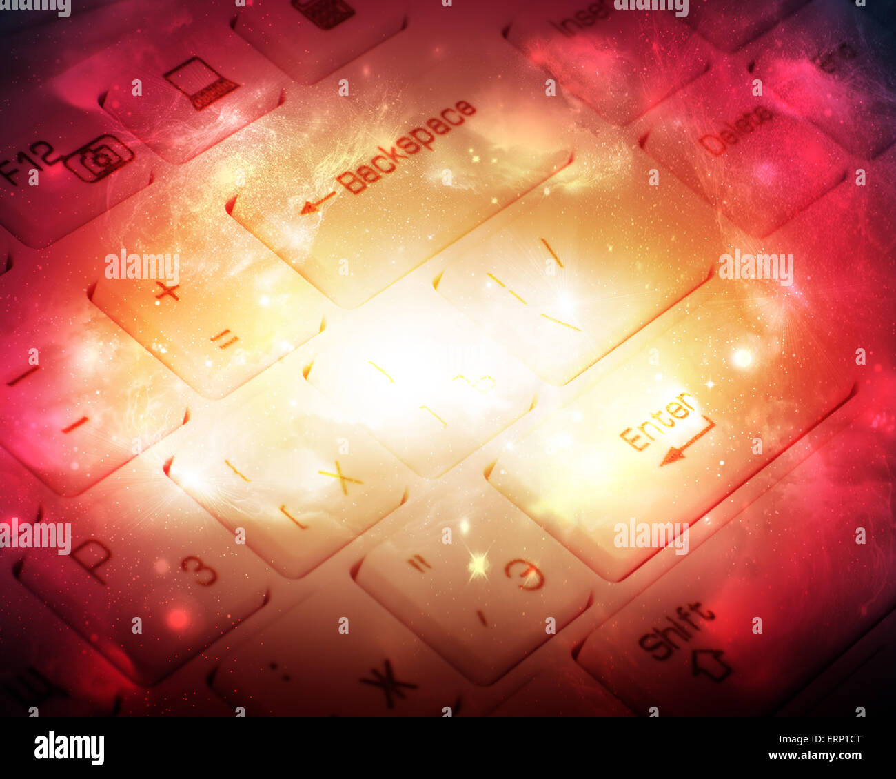 Glowing colorful keyboard hi-res stock photography and images - Alamy