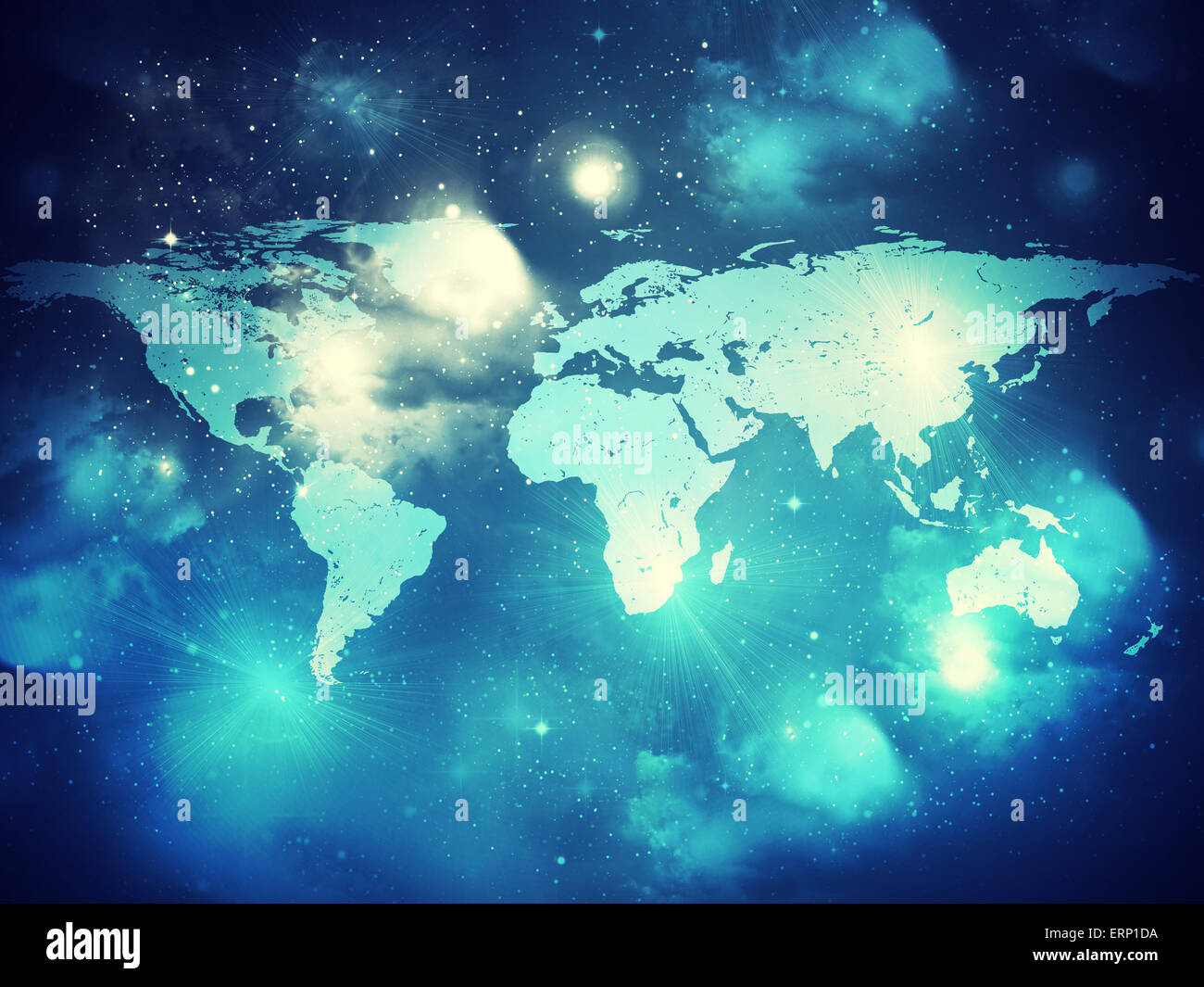 Abstract background with world map Stock Photo - Alamy