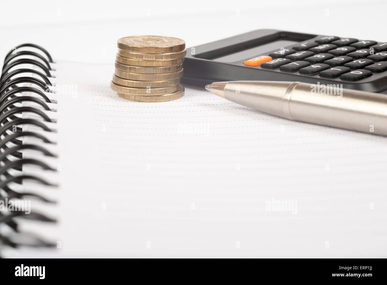 Blank ring-bound notebook Stock Photo - Alamy