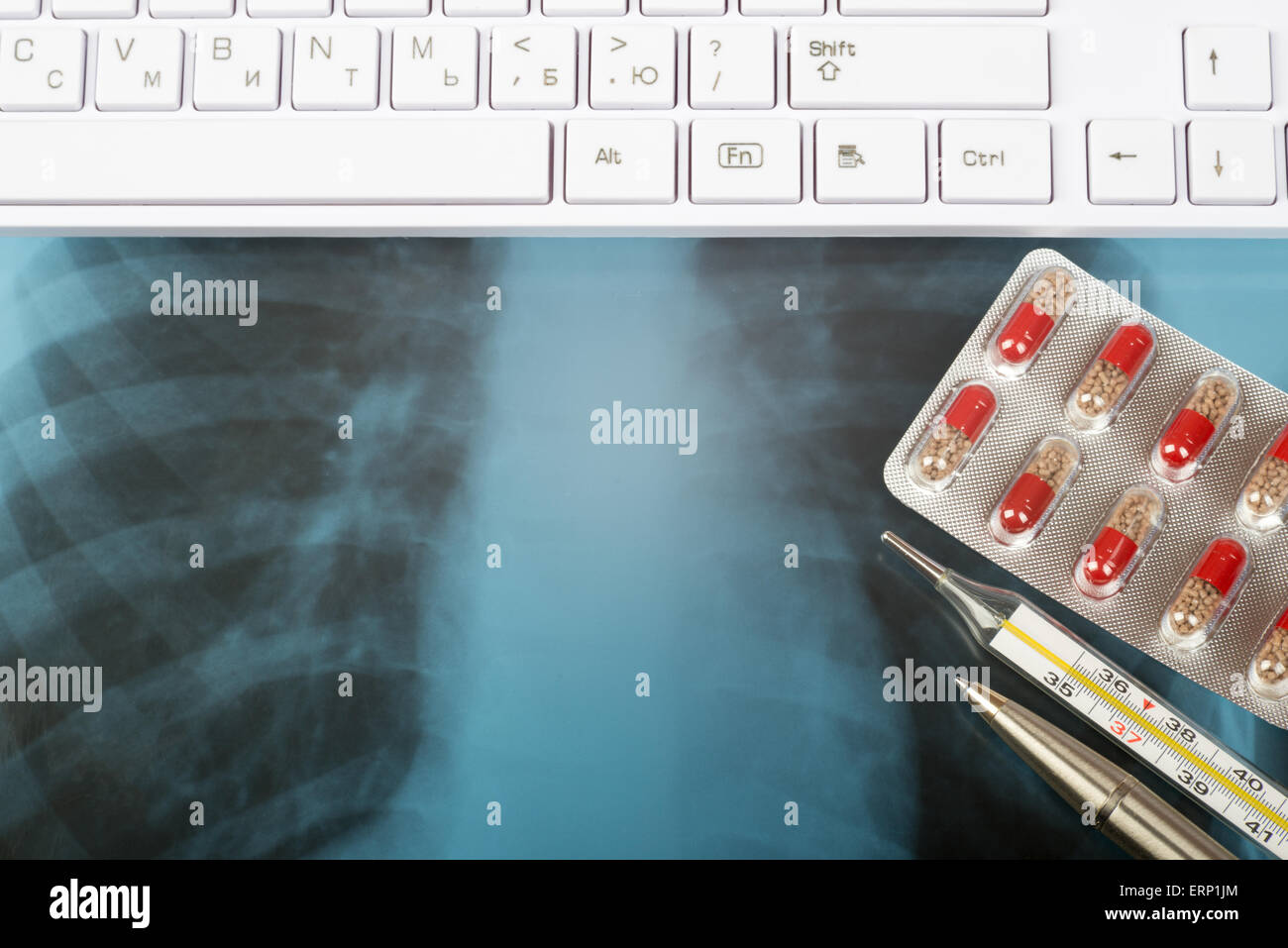 X-ray examination and keyboard Stock Photo - Alamy