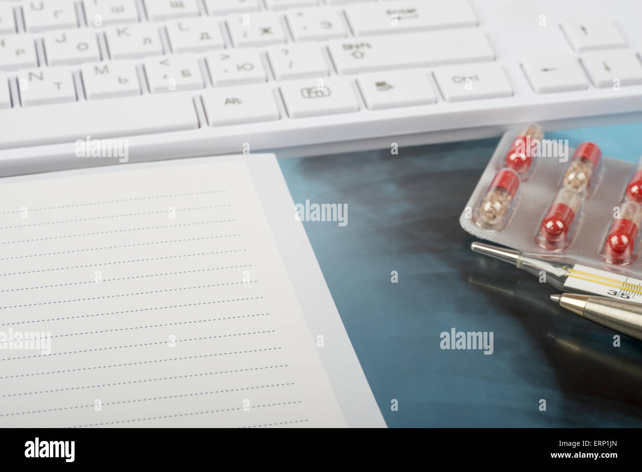 X-ray examination and notebook Stock Photo - Alamy