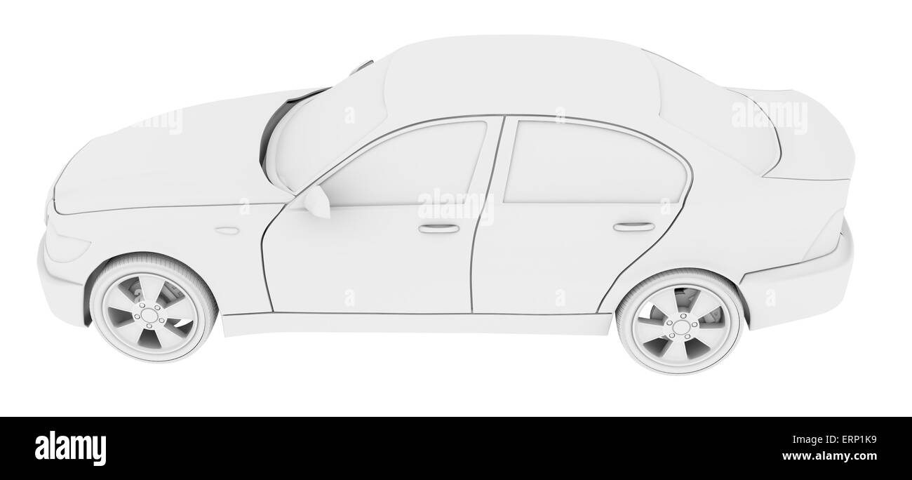 Car model on white Stock Photo - Alamy