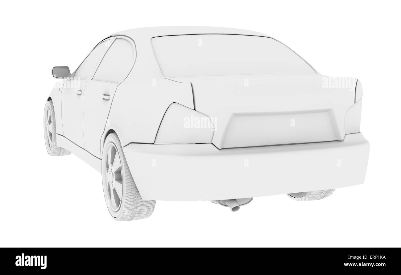 Car model on white Stock Photo - Alamy