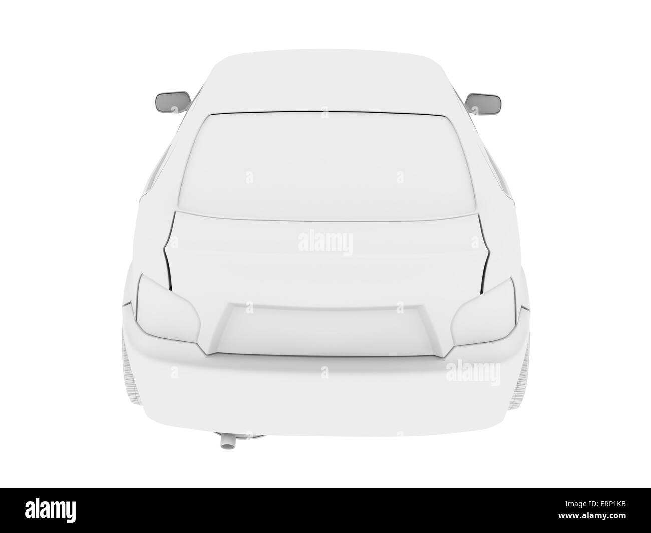 Car rear view white background Black and White Stock Photos & Images ...