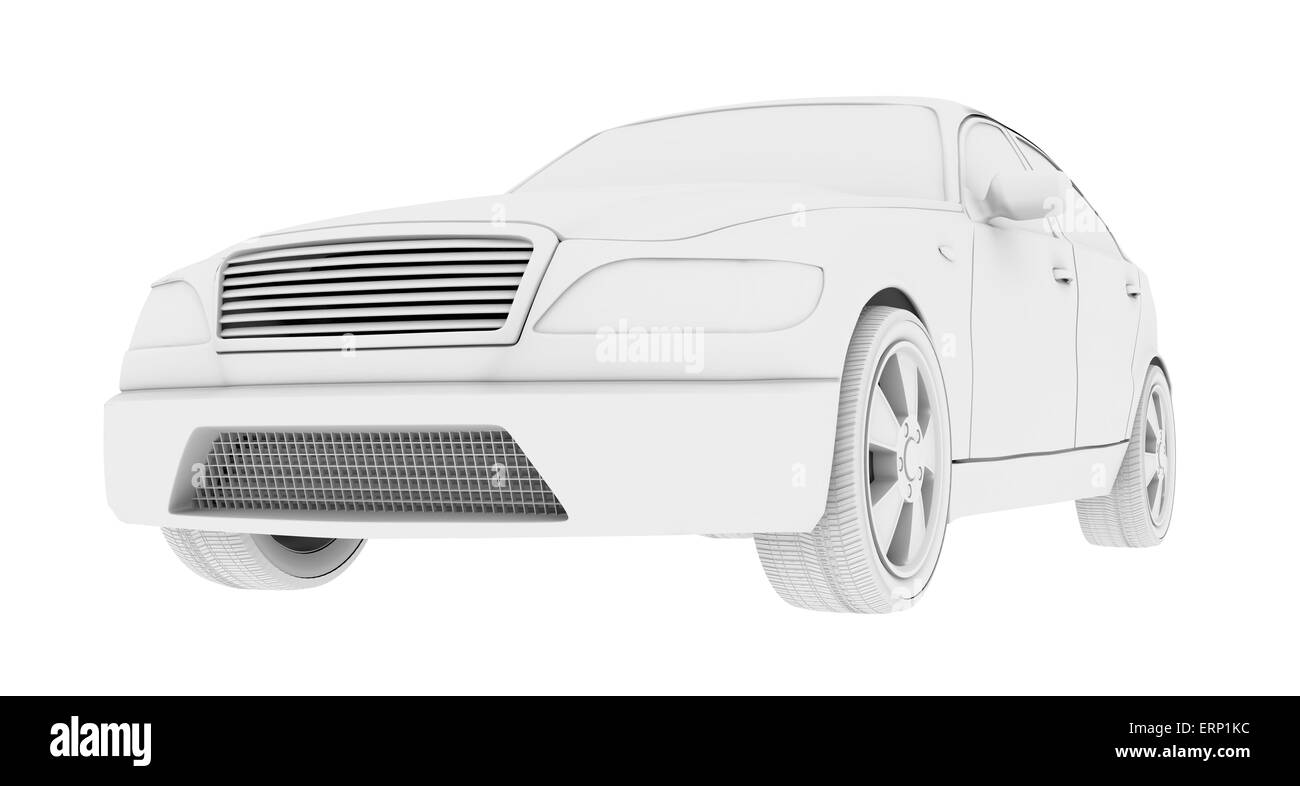 Car model on white Stock Photo - Alamy