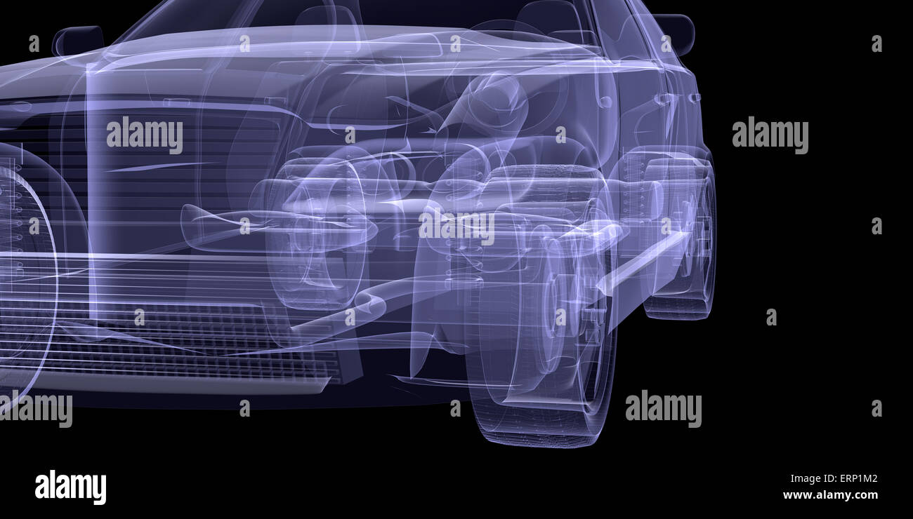 X-ray of car model Stock Photo - Alamy