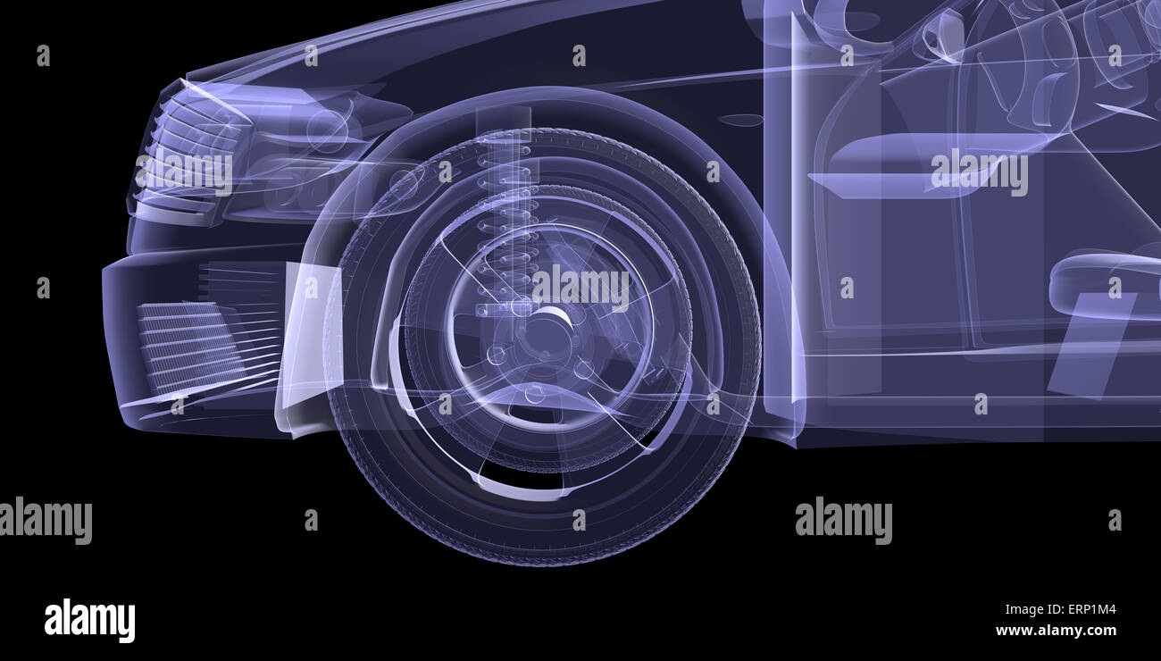 X-ray of car model Stock Photo - Alamy