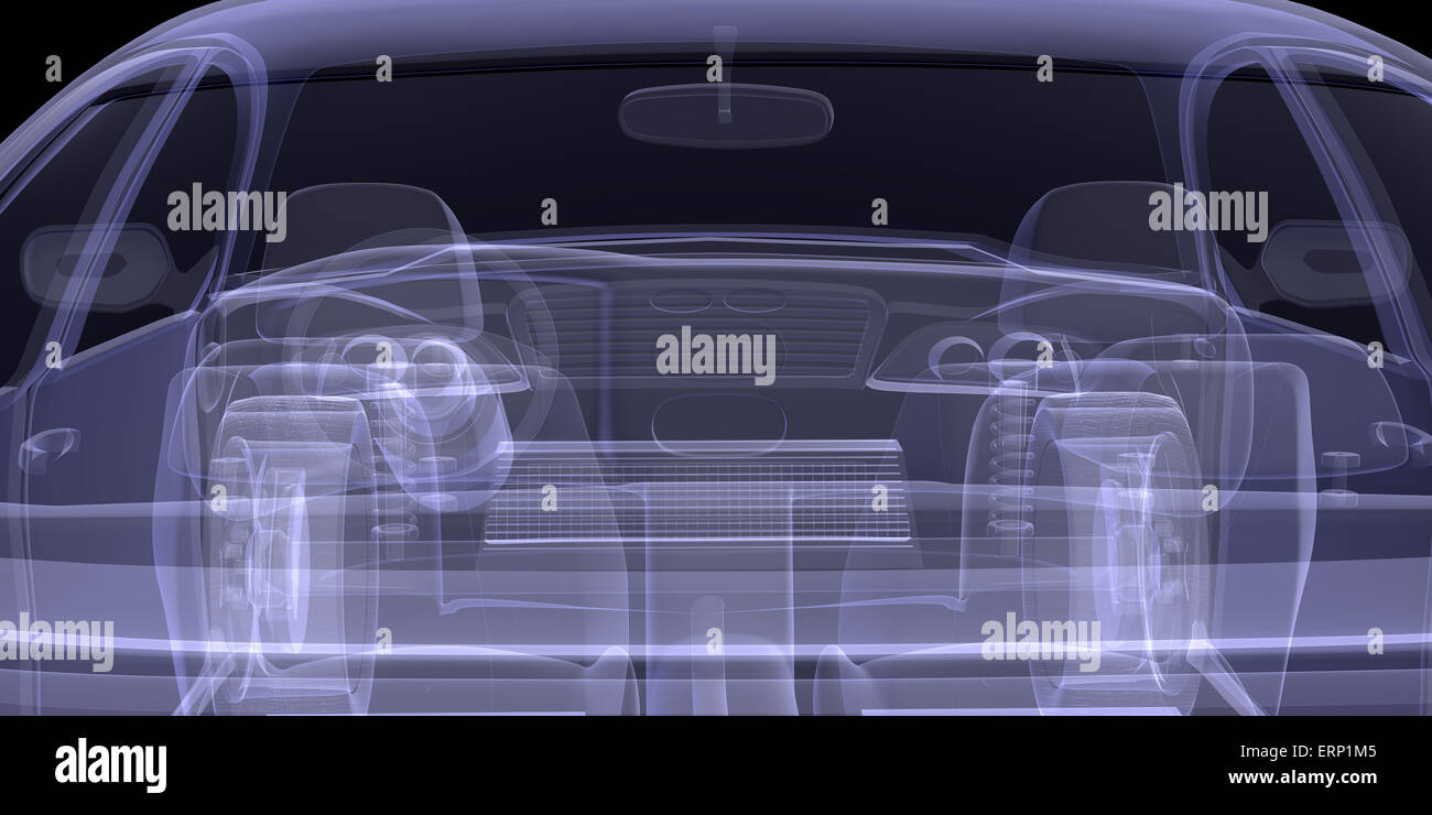 X-ray of car model Stock Photo - Alamy
