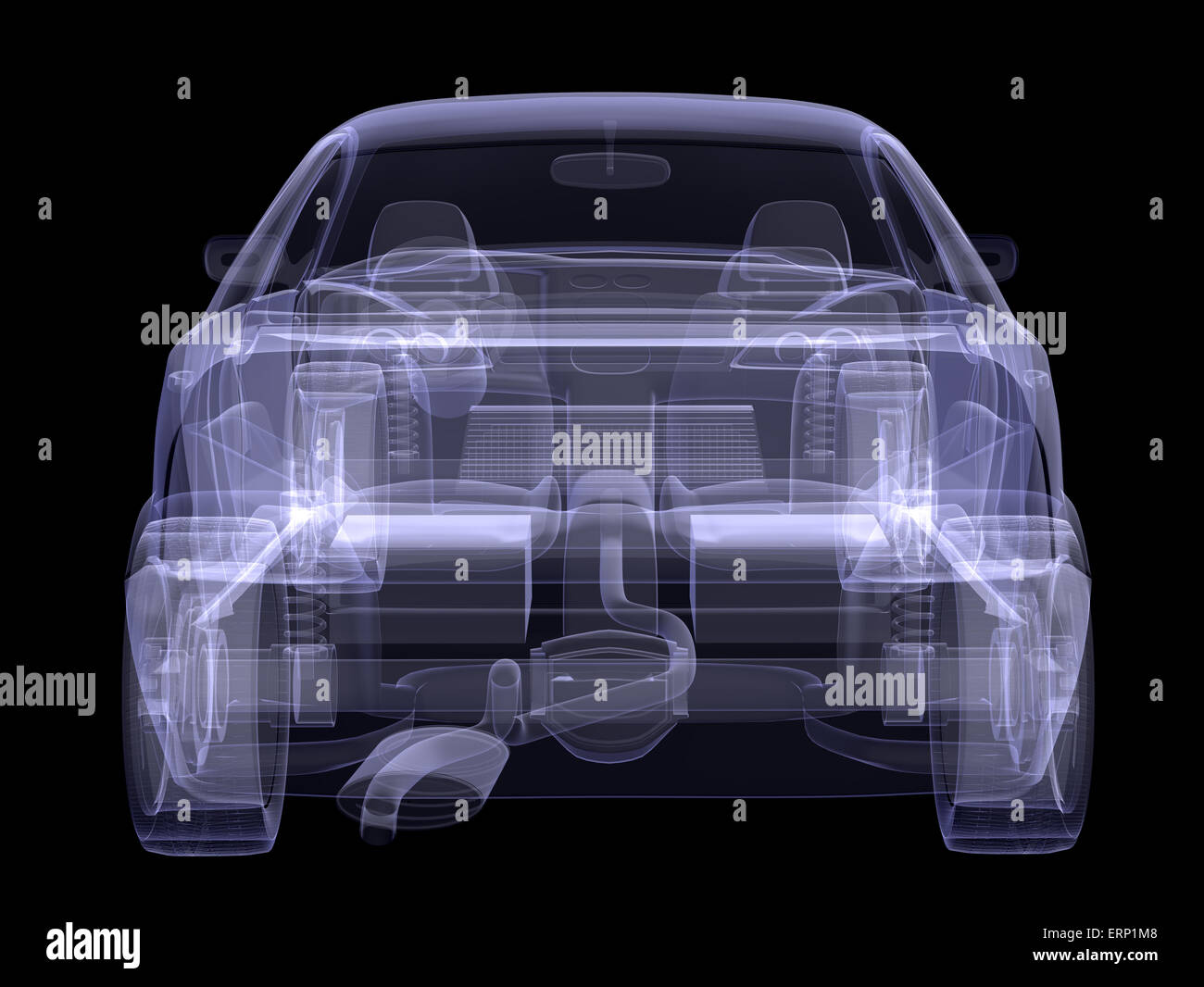 X-ray of car model on black Stock Photo - Alamy