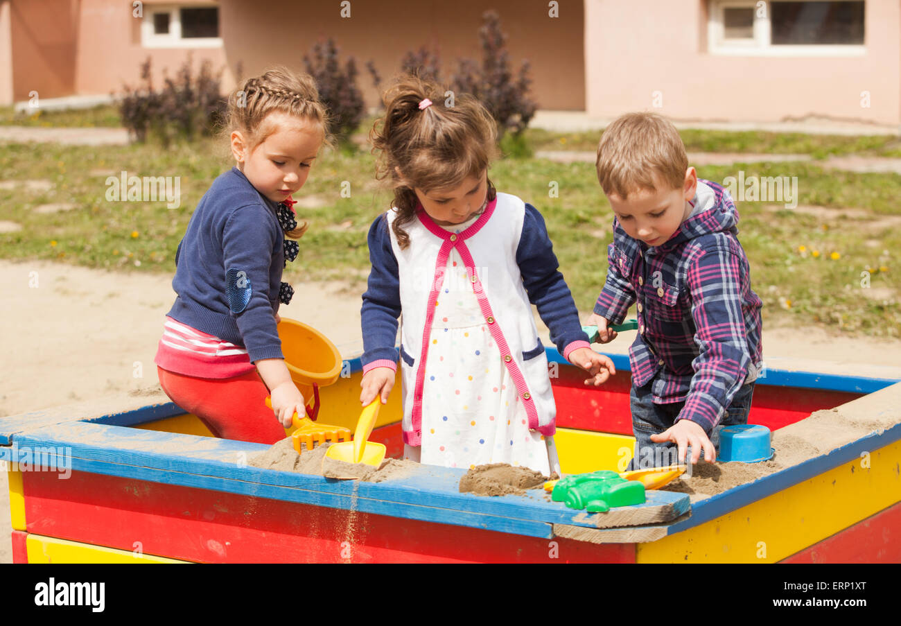 playing in the sandbox Stock Photo - Alamy